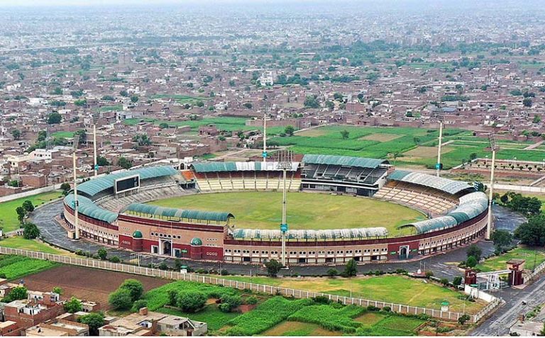 An aerial view of Multan Cricket Stadium ready to host the First match ...