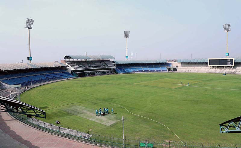 An aerial view of Multan Cricket Stadium ready to host the First match ...