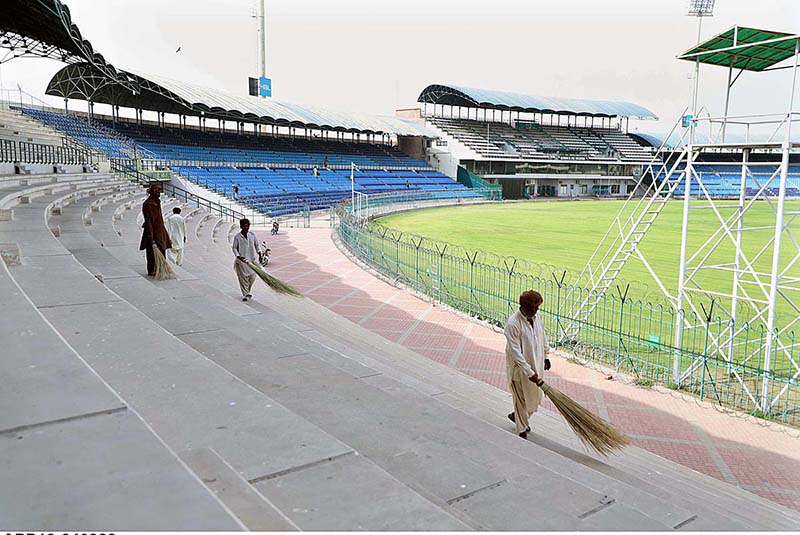 An aerial view of Multan Cricket Stadium ready to host the First match ...