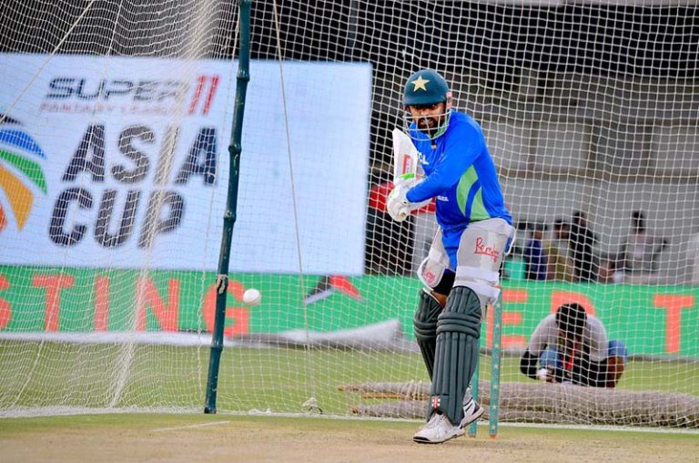 Pakistan baller Nasim Shah during practice sessions ahead of the first ...