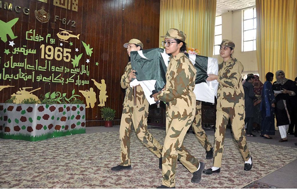 Students performing in tableau during ceremony on the occasion of ...