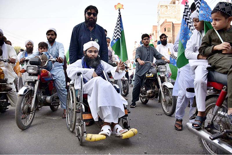 Youngsters in Arabic costumes participating in a rally celebrating the ...