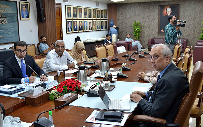 Federal Minister of Energy and Petroleum Mohammad Ali is receiving a ...
