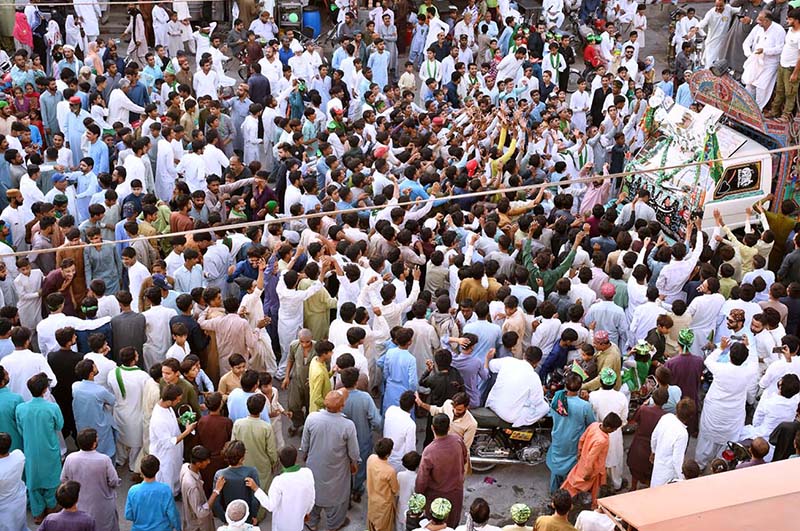 Children participating in procession on the occasion of Eid Milad-un ...