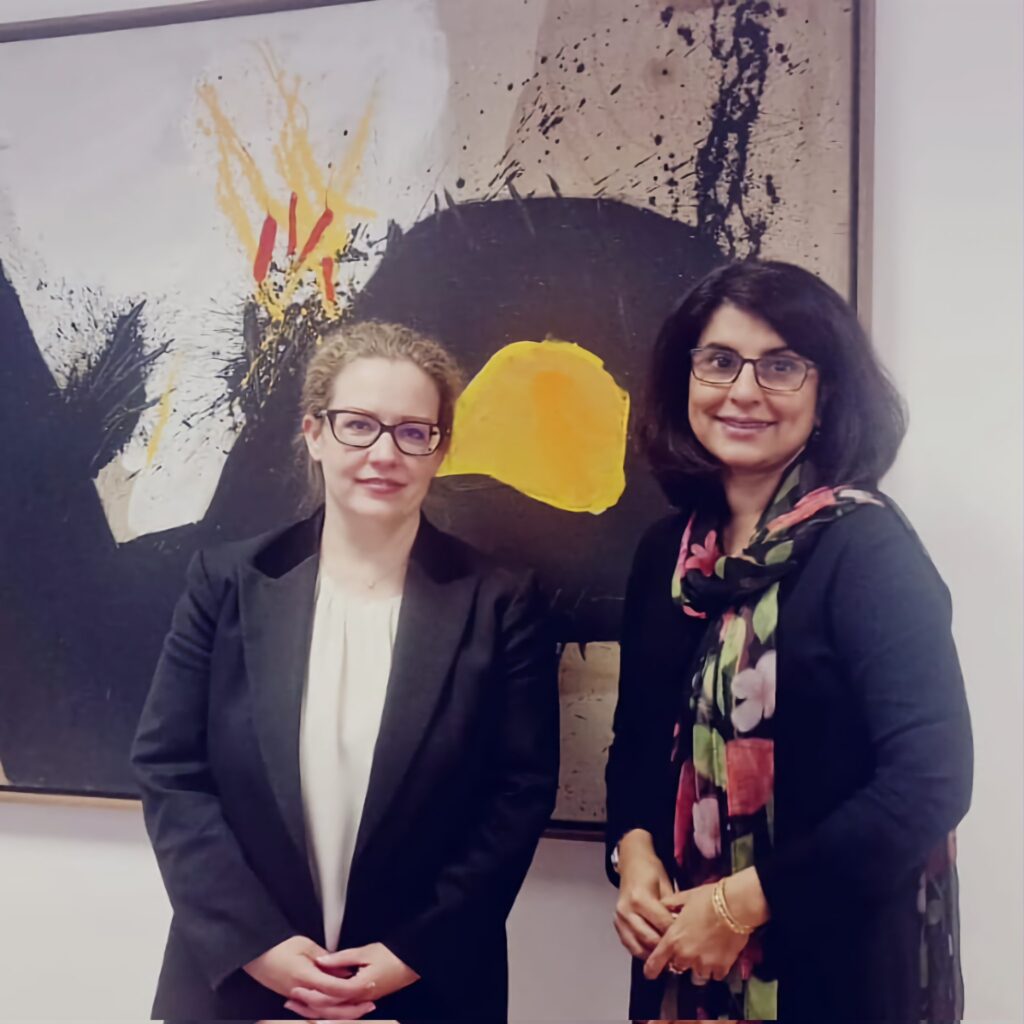 Amb. Amna Baloch meets Rector Rik Van