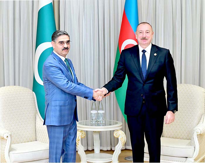The Caretaker Prime Minister Anwaar Ul Haq Kakar Meets The President Of