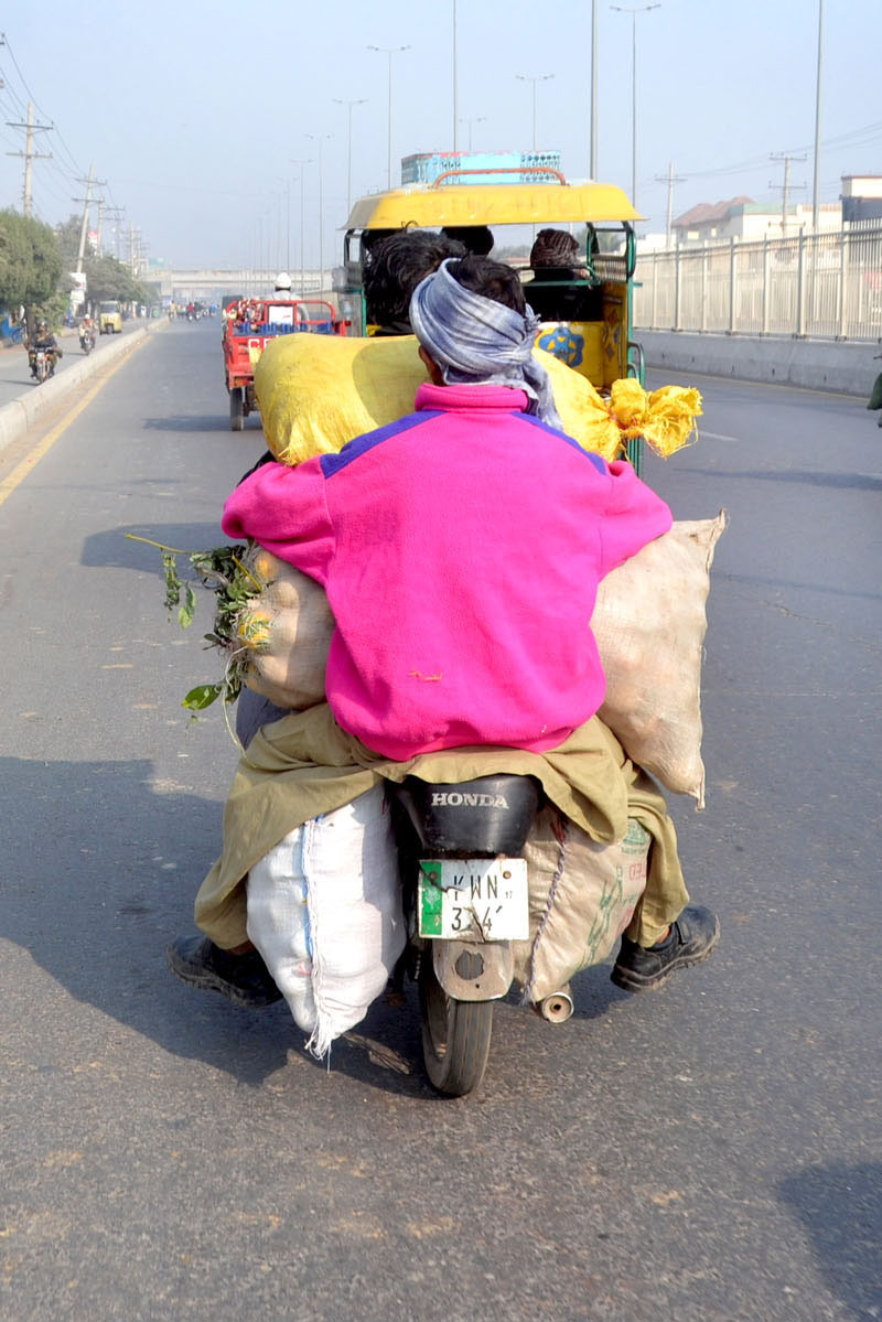 A large number of laborers are busy unloading onions on the delivery ...