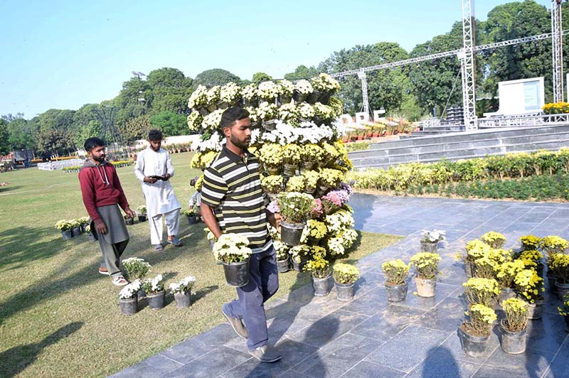 PHA staff is busy with preparations for Gul-e-Daudi Flower Exhibition