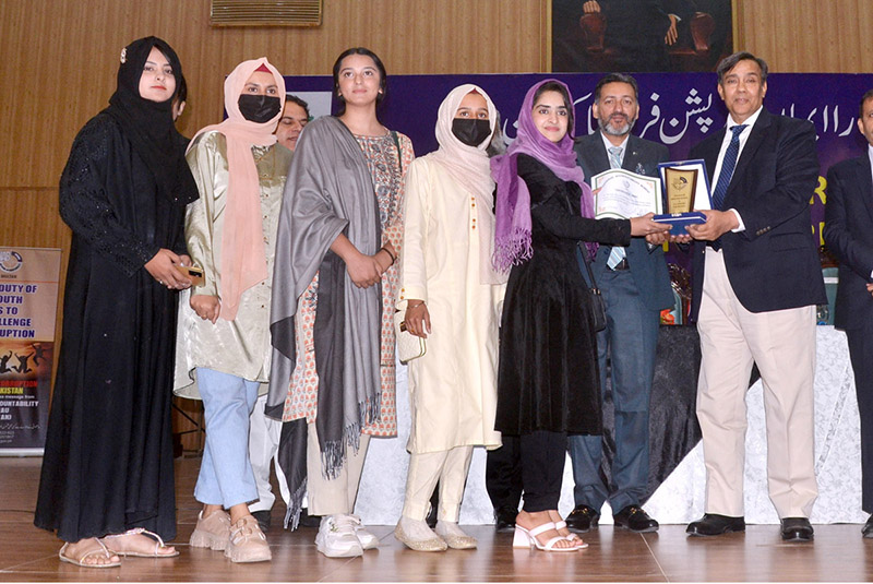 DG NAB Multan Engineer Masood Alam Khan addressing the ceremony on ...