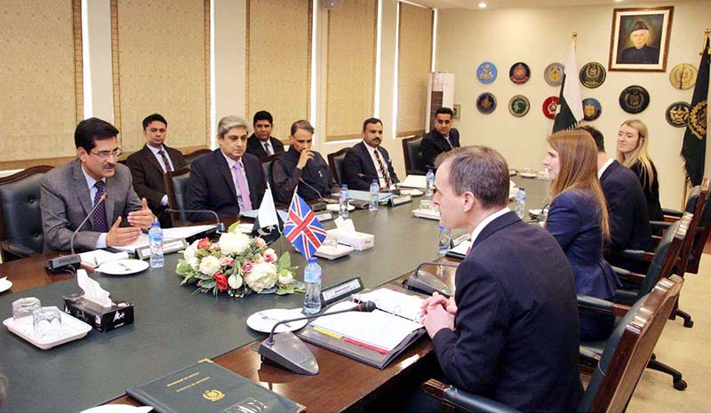 Federal Secretary for Interior, Aftab Akbar Durrani in a meeting with ...
