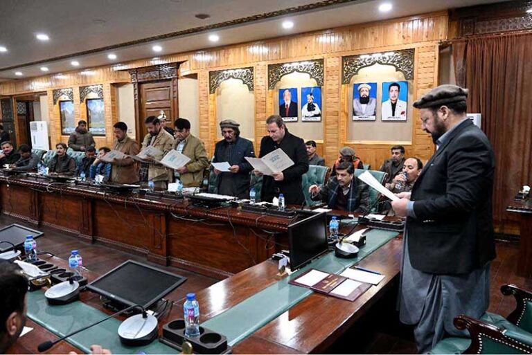 Chief Minister Gilgit-Baltistan Haji Gulbar Khan taking oath from the ...
