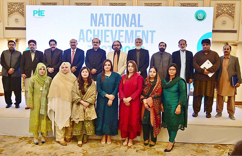 Federal Secretary (MoFEPT) Waseem Ajmal Chaudhry in a group photograph ...