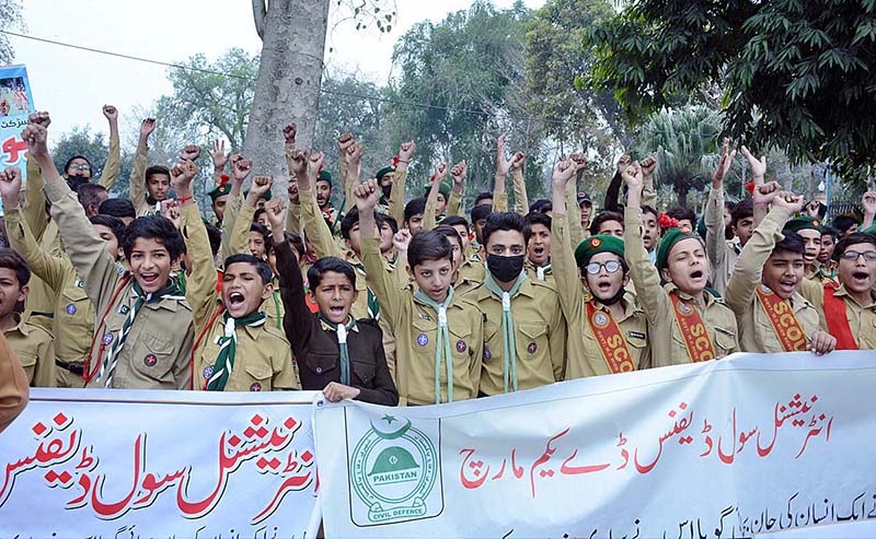 Kashif Raza Awan, Additional Deputy Commissioner is leading a rally to ...