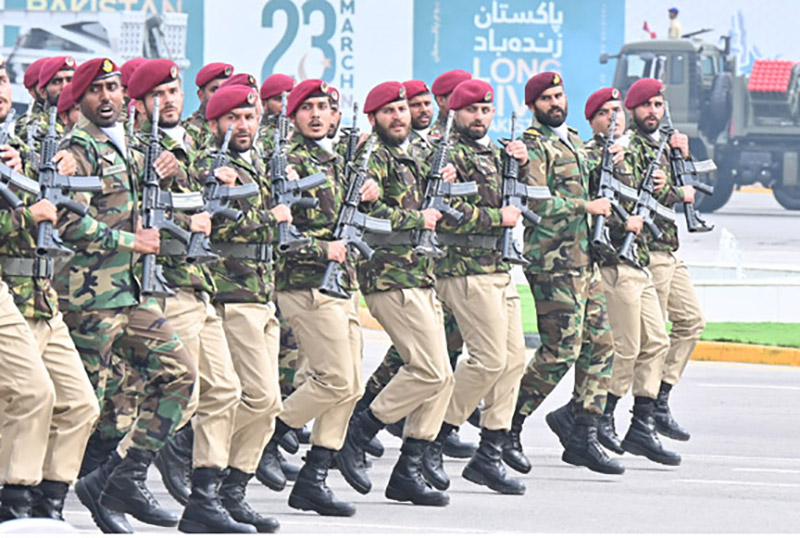 Pakistan Navy troops participate in Pakistan Day 2024 parade march past ...