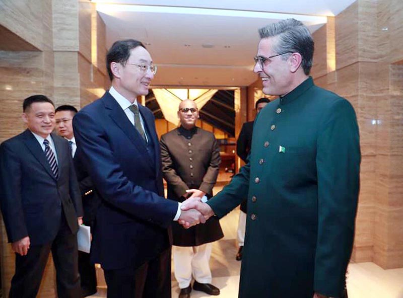 Ambassador of Pakistan to China, Khalil Hashmi speaks at the Pakistan ...