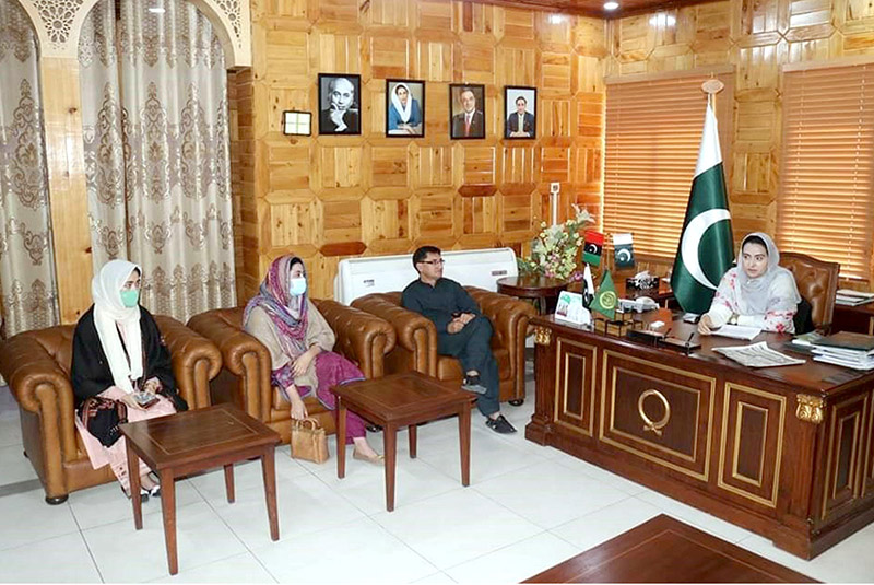 Deputy Speaker Gilgit-Baltistan Assembly Sadia Danish in a meeting with the PPP workers