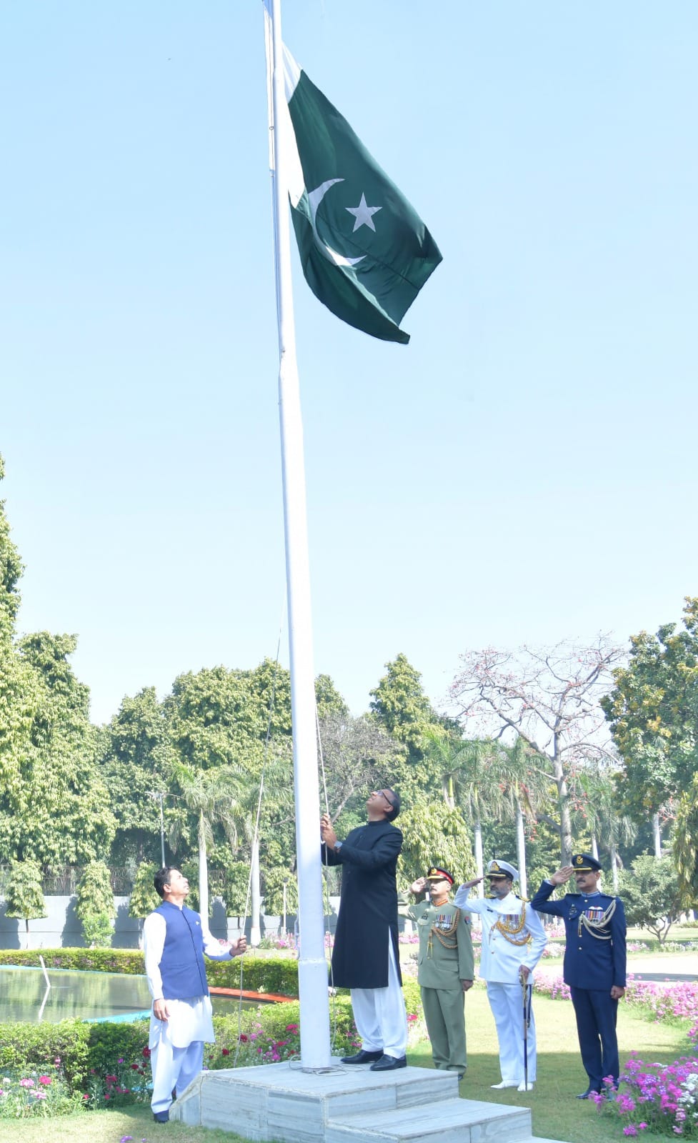 Pakistan High Commission In New Delhi Holds Flag Hoisting Ceremony