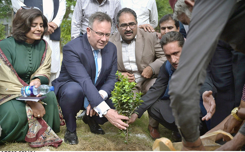 Ambassador of Poland in Pakistan Maciej Pisarski addressing a press ...
