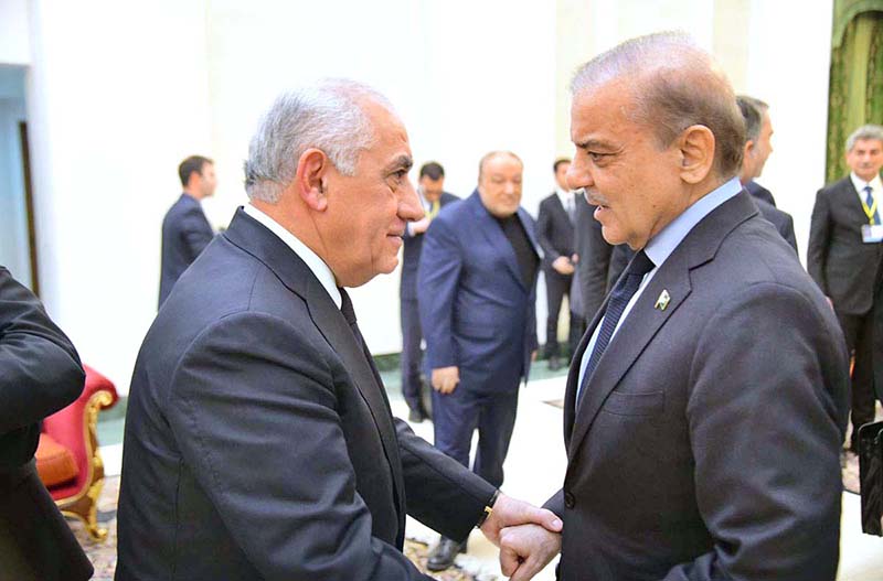 Prime Minister Muhammad Shehbaz Sharif meets the Prime Minister of Azerbaijan H.E. Ali Asadov at ...