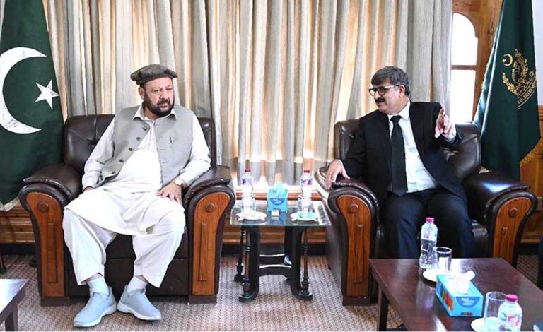 Chief Minister Gilgit-Baltistan Haji Gulbar Khan in a meeting with ...