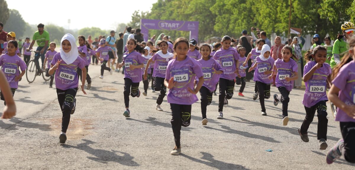 Capital's school children participate in YourPace Kid's Trail Pakistan Race