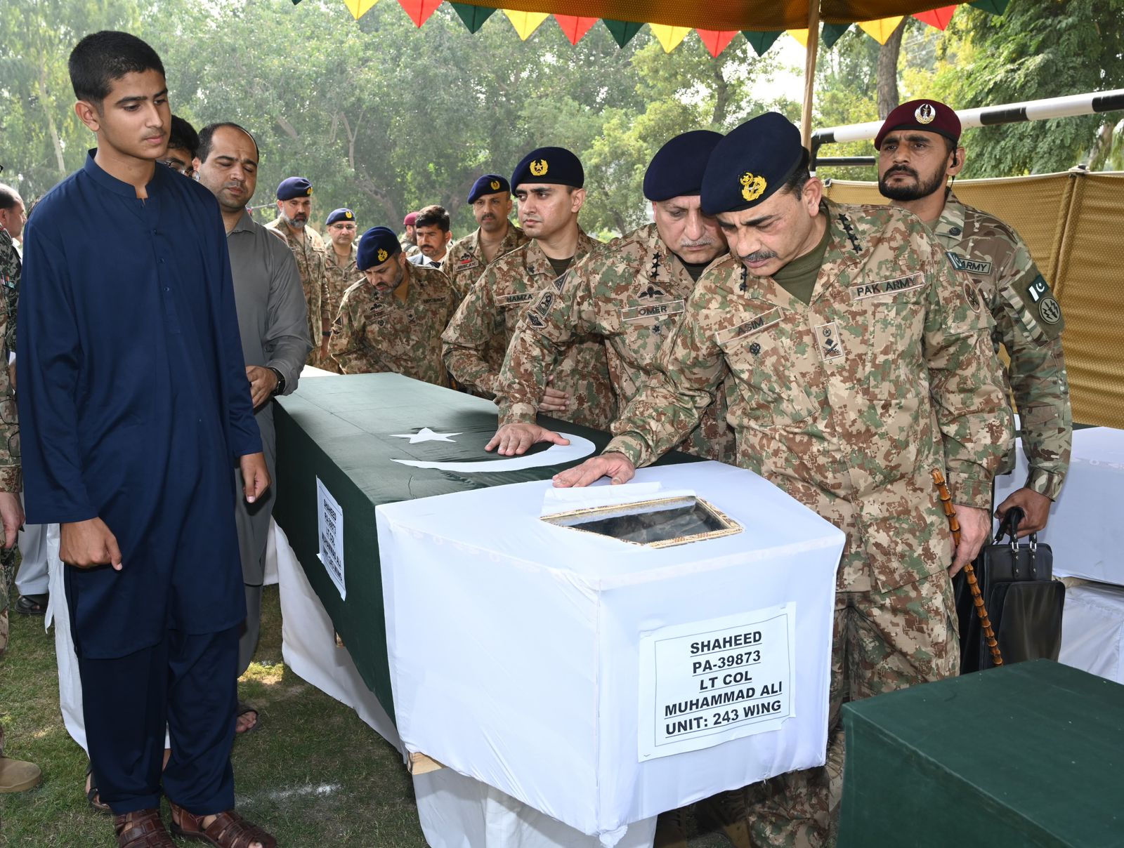 COAS, senior army officers, soldiers offer funeral prayers of Spinwam martyrs