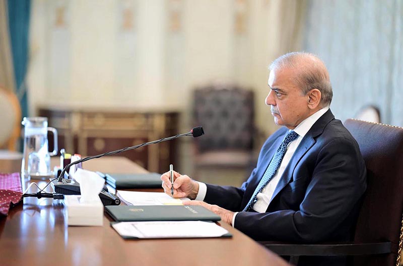 Prime Minister Muhammad Shehbaz Sharif chairs a review meeting ...