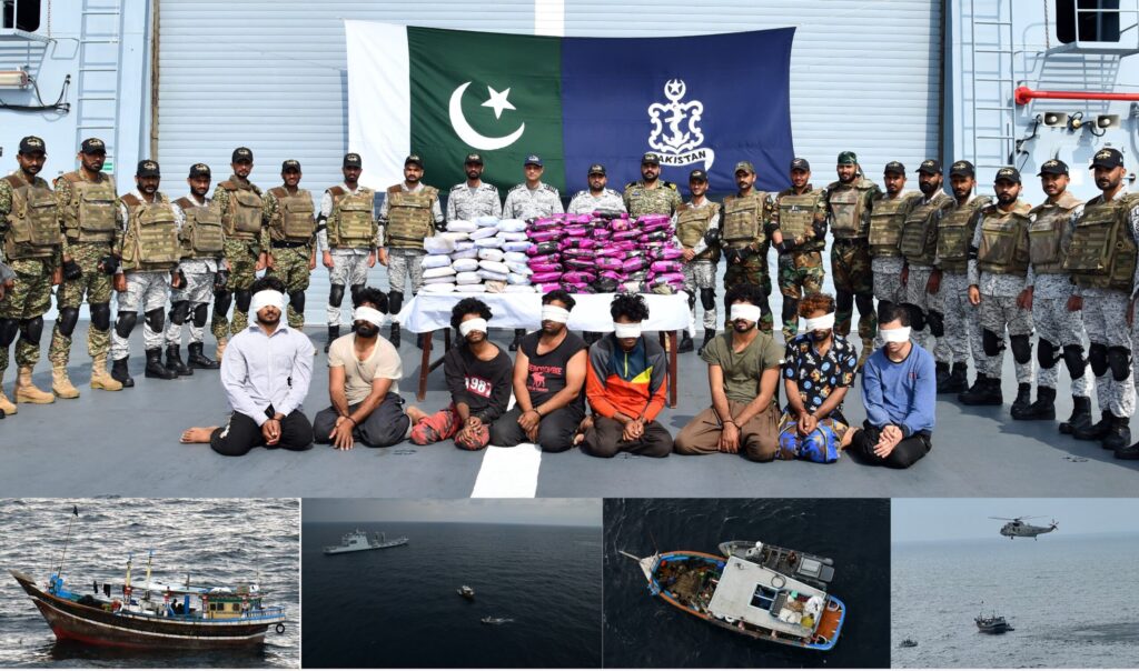 PNS Moawin seizes large cache of narcotics in North Arabian Sea