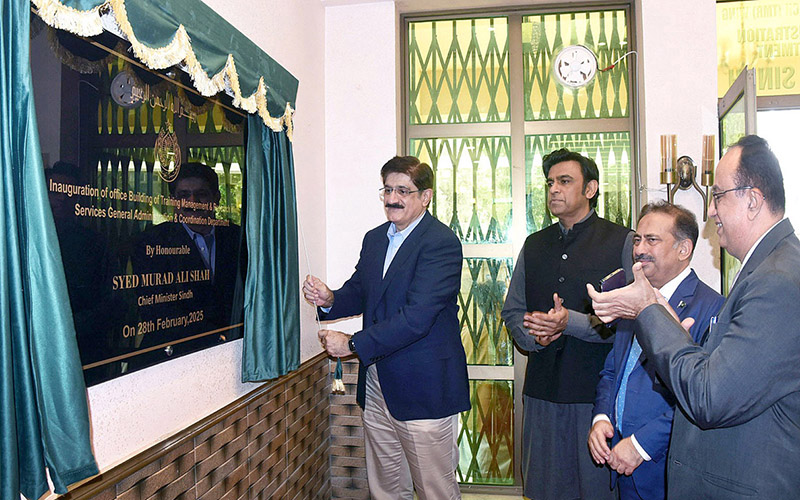Sindh Chief Minister Syed Murad Ali Shah inaugurates the newly ...