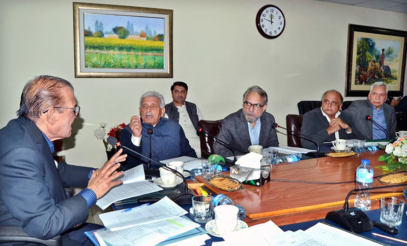 Senator Syed Masroor Ahsan chairing the meeting of the Senate Standing ...
