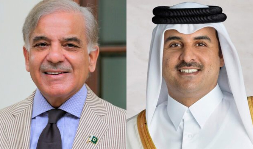PM Shehbaz Sharif greets the Amir of Qatar on Eid