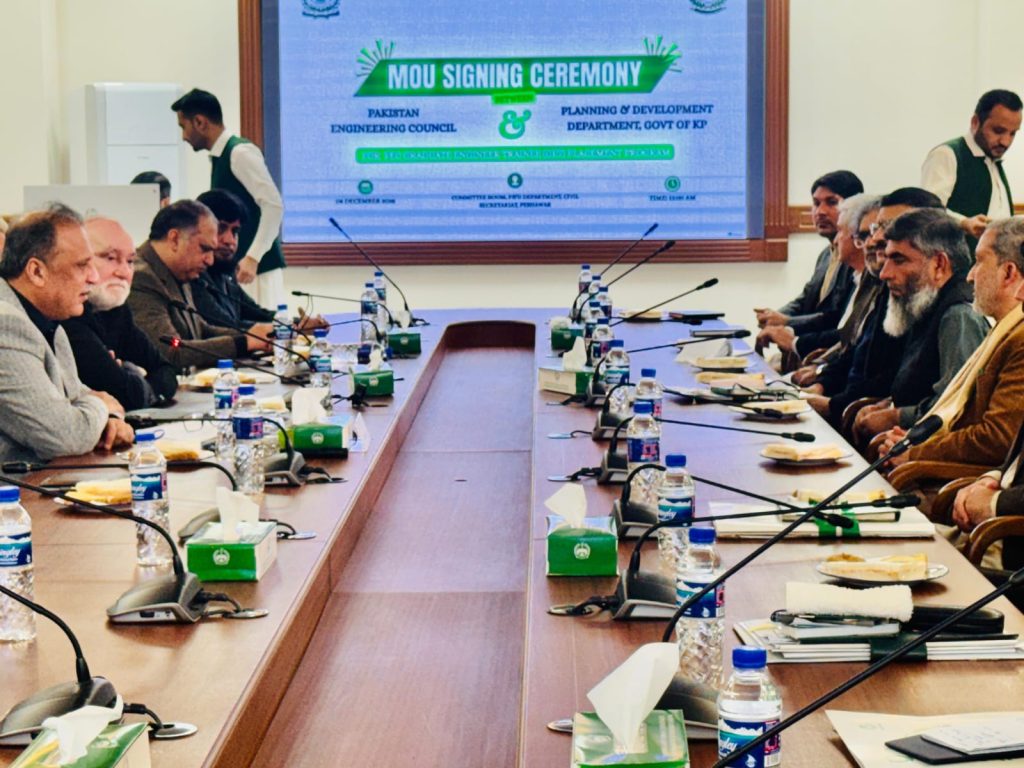 PEC, KP Government sign landmark MoU to launch Graduate Engineer ...